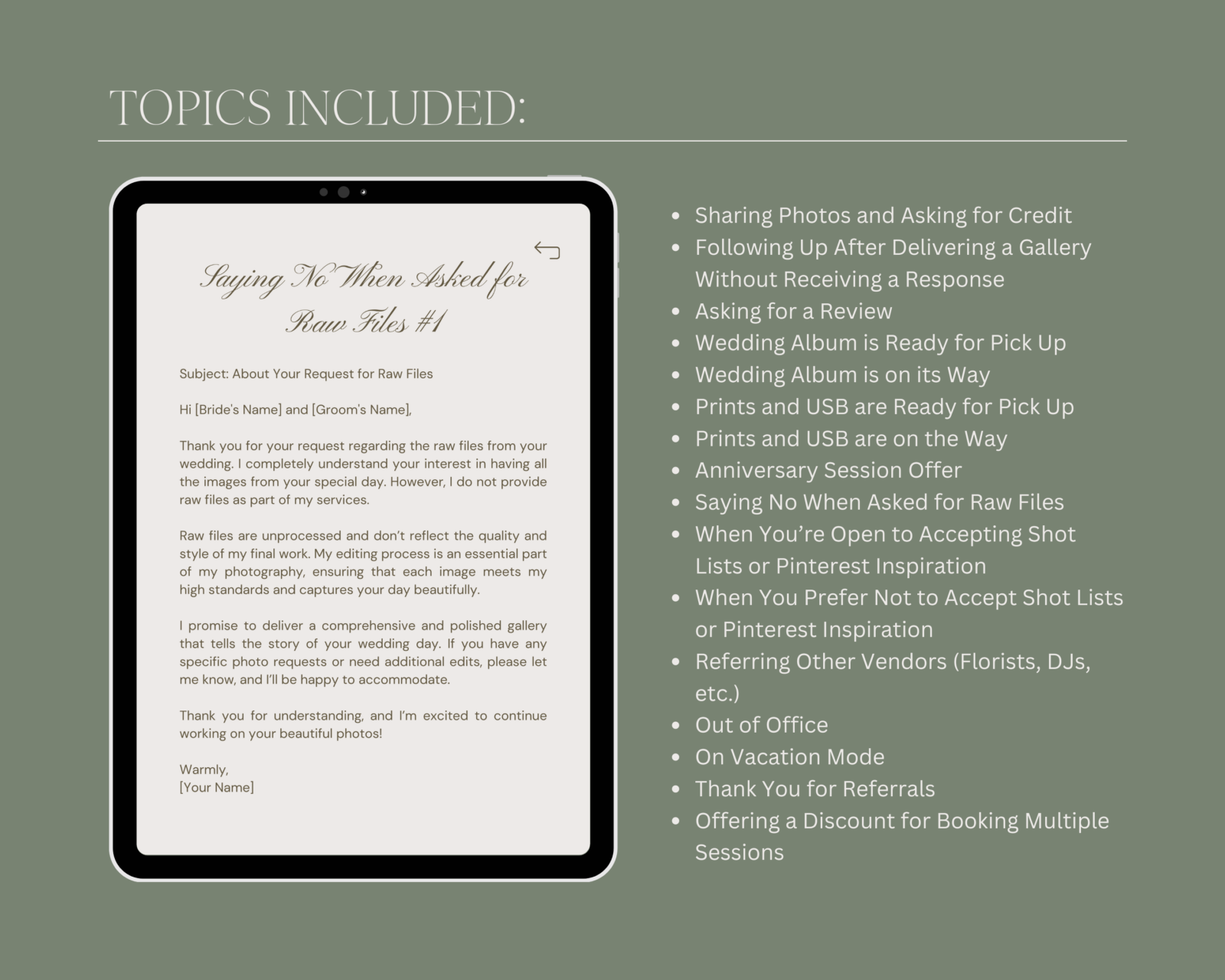 7 Must-Have Email Templates as a Wedding Photographer ...